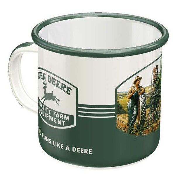John Deere farm emaille mok | DecoAction.nl